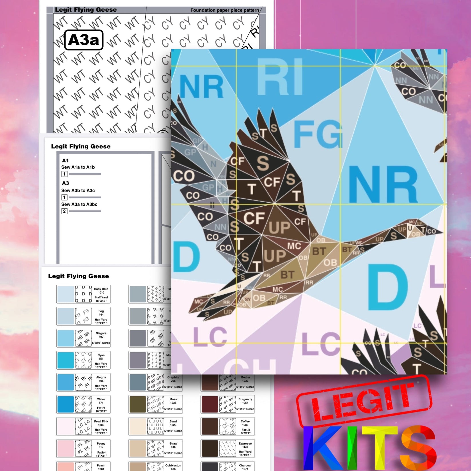 Legit Flying Geese Quilt Kit – Legit Kits