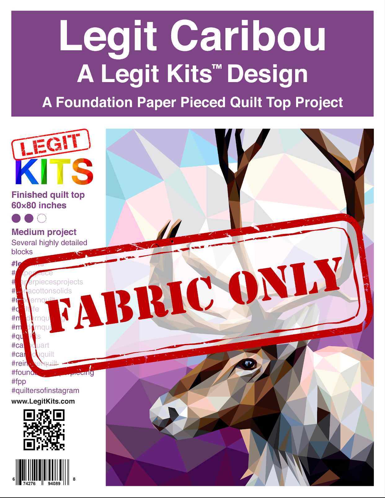 Legit Caribou Quilt Fabric Pack ONLY – Legit Kits