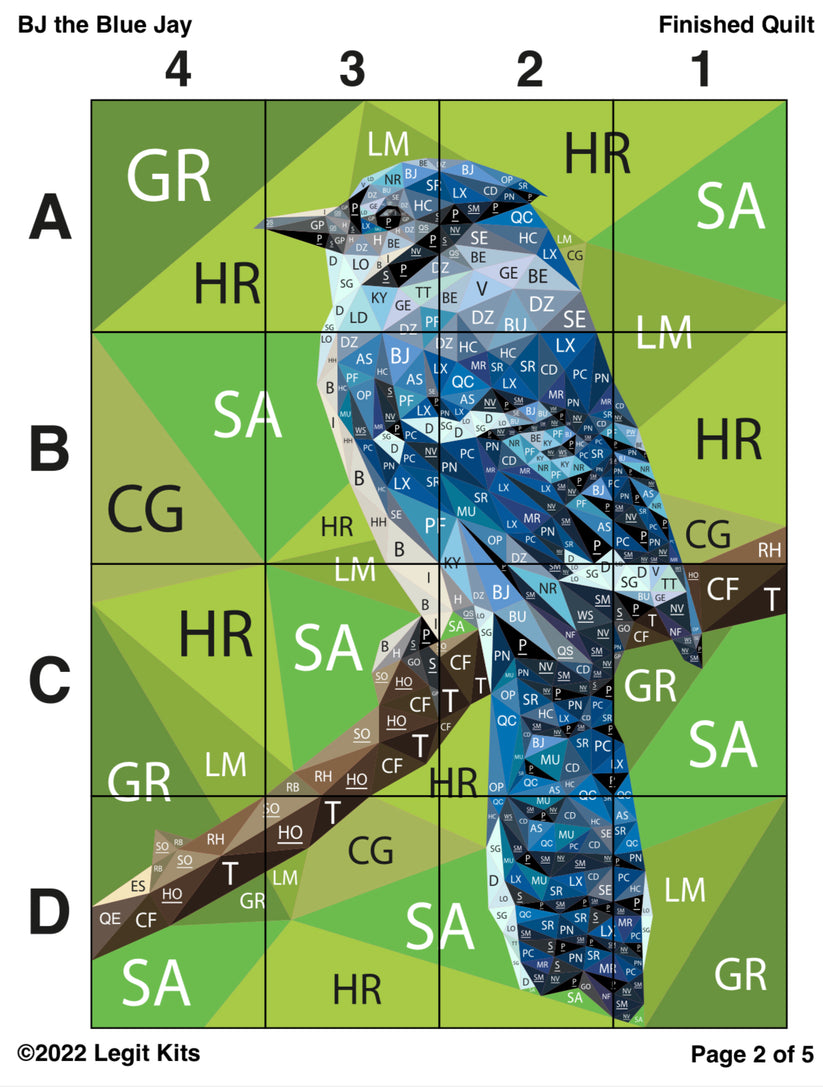 BJ the Blue Jay Quilt Kit – Legit Kits