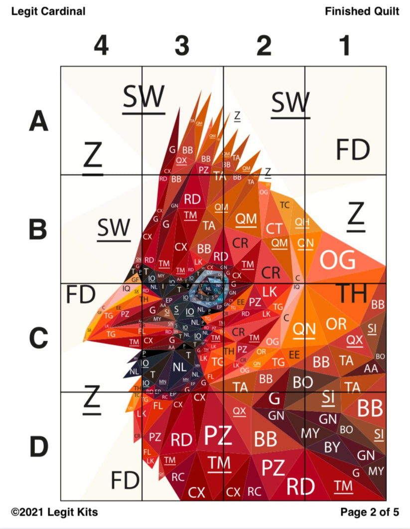 Legit Cardinal Quilt Kit – Legit Kits